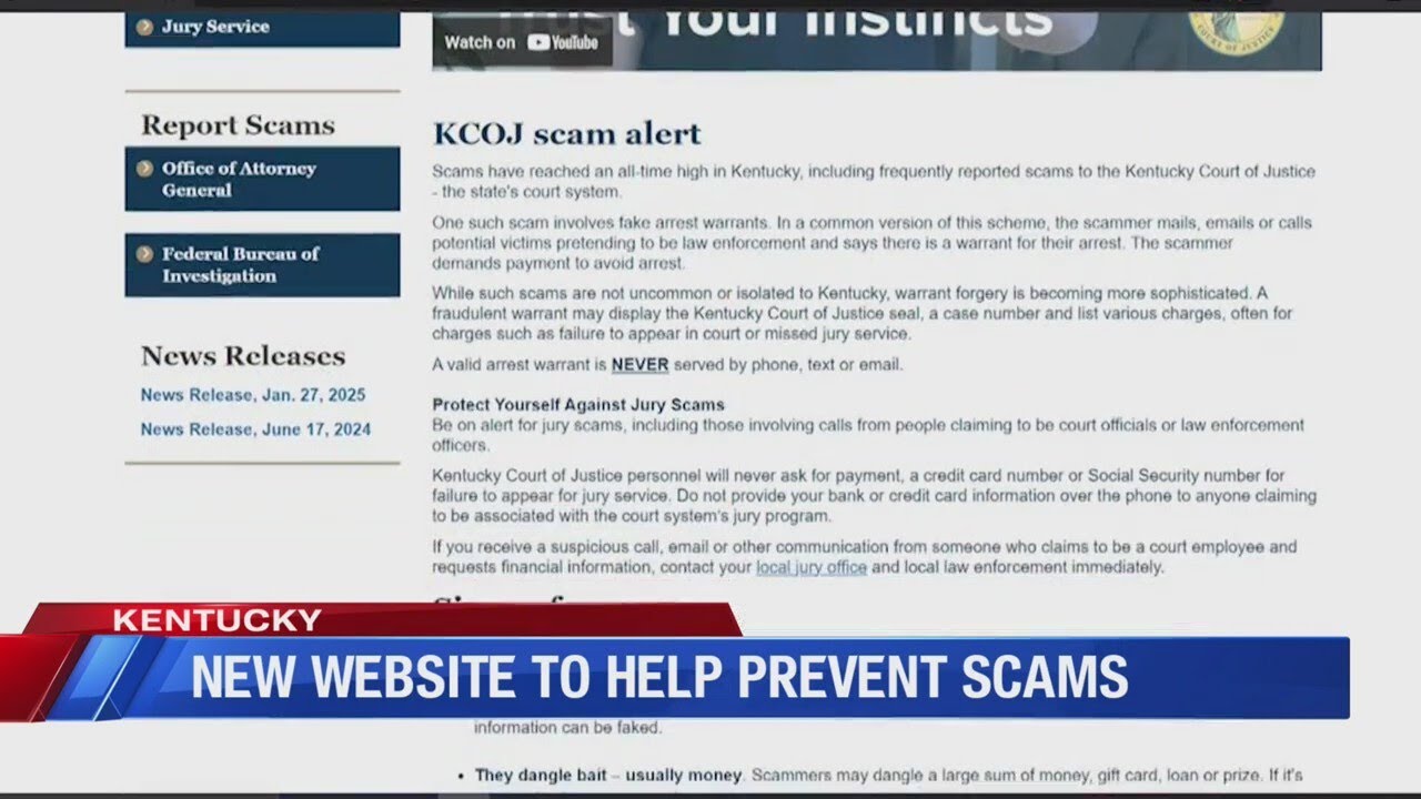 New website launched to help prevent scams - YouTube