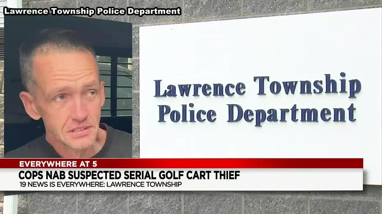 Lawrence Township police search for 8 missing golf carts, make 1 arrest ...