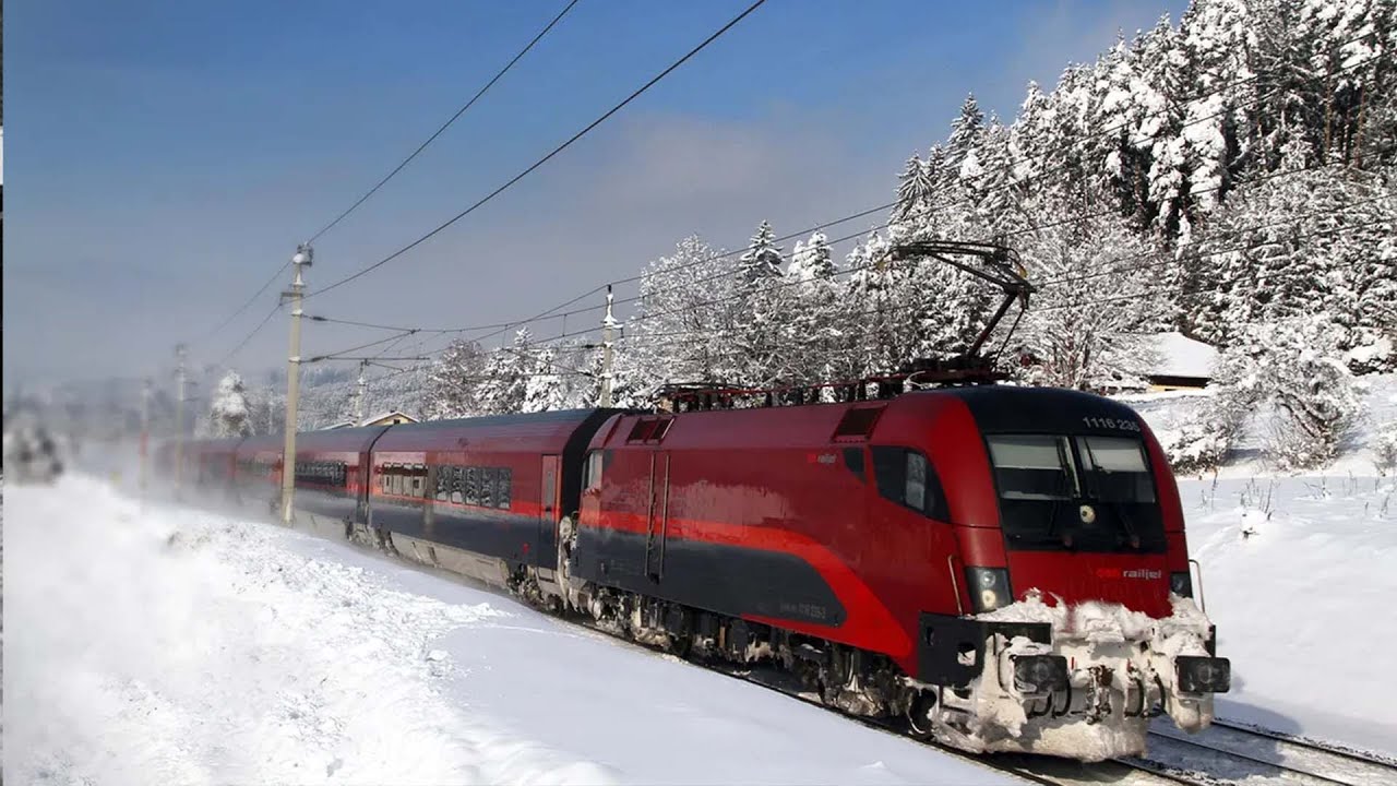 Trains and Snow, Polish trains from Wroclaw to Kraków - YouTube