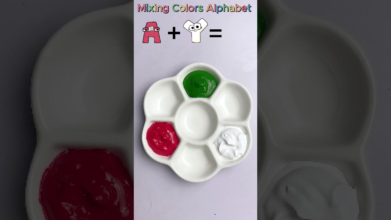 Mixed mixing colors alphabet lore #satisfying #colorfulmixing # ...