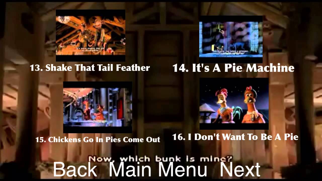 Chicken Run Scene Selection Menu 13-16 - YouTube