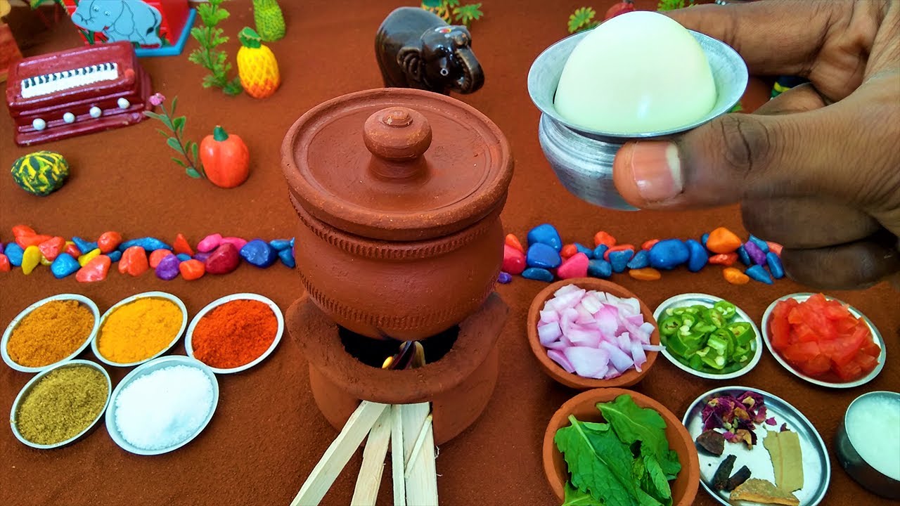 Miniature Egg Biryani | Miniature Cooking | Egg Biryani Recipe | Mini ...