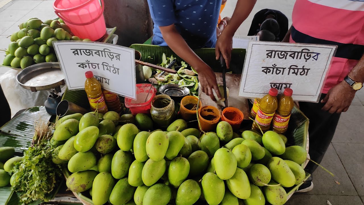 Rajbari Famous🤩🤤 Kacha Mitha Aam😋 l Yummy Green Mango Masala l Indian ...