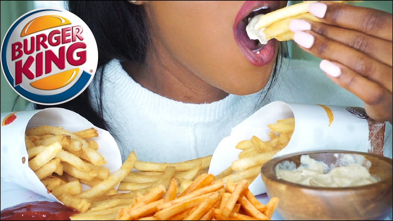 ASMR French Fries * Burger king * No Talking Eating Show | Vegan ASMR ...