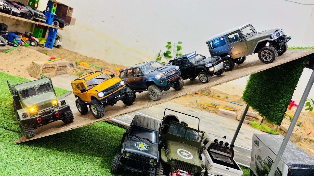 Rc Cars Hill climb test, HG4 211, HG4 209, WPL B16, FMS 24x, - YouTube