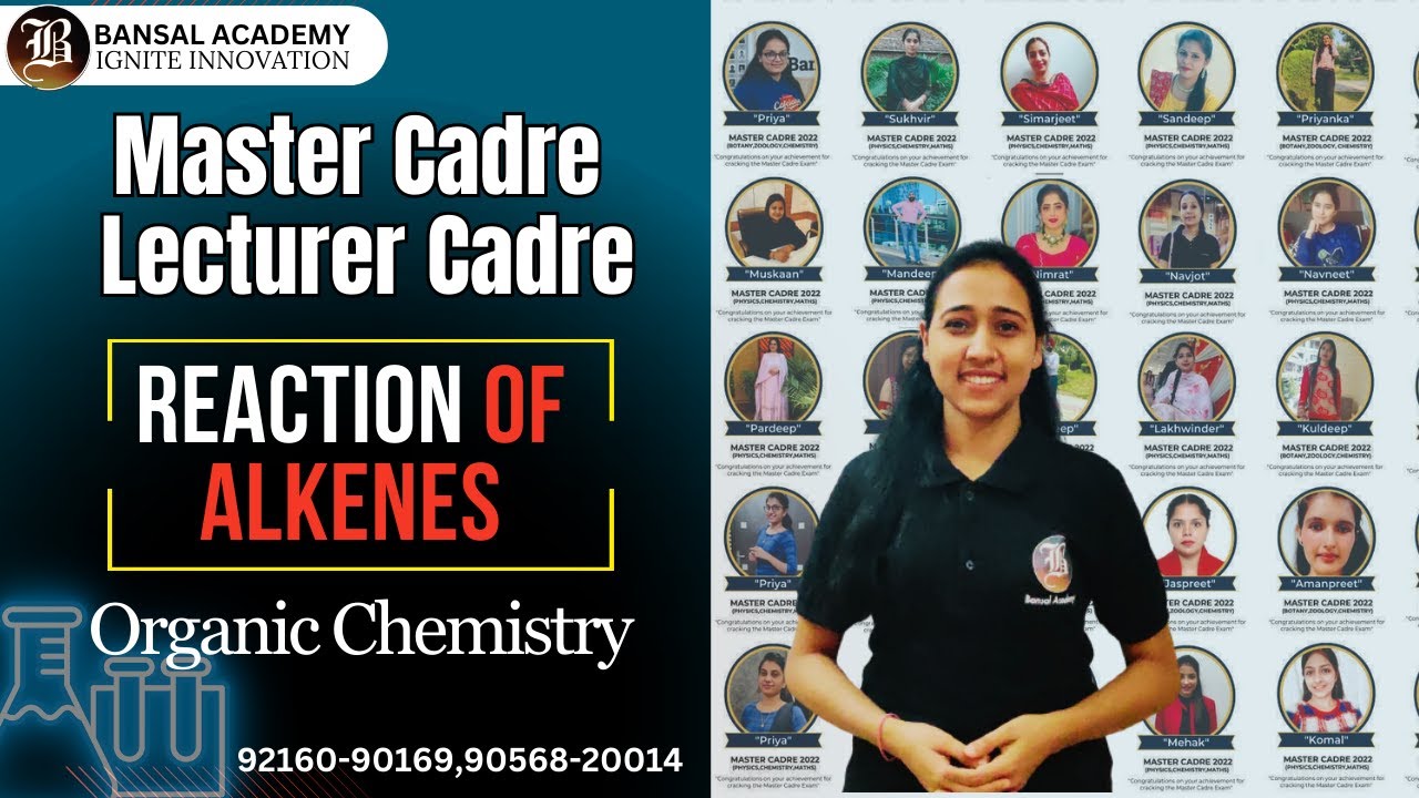 Reaction of Alkenes | Organic Chemistry | Master Cadre 2023 | By Deepa ...