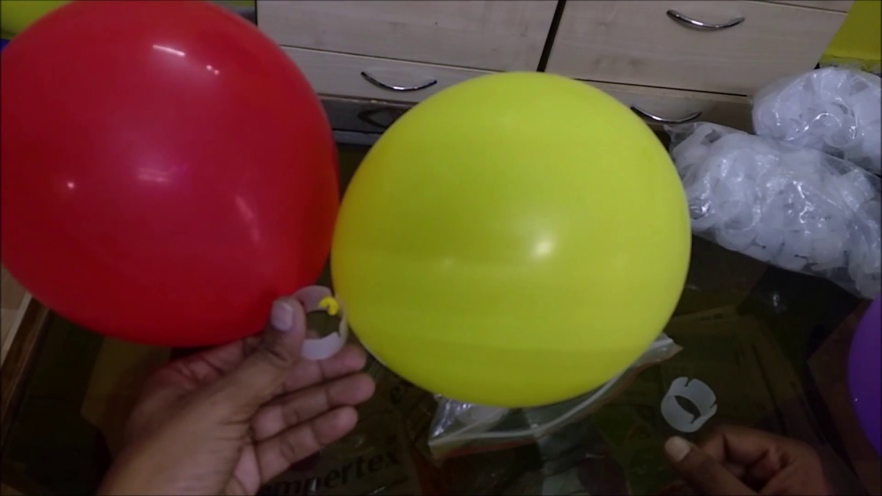 Baloon Decoration using Plastic Ring Connectors - YouTube