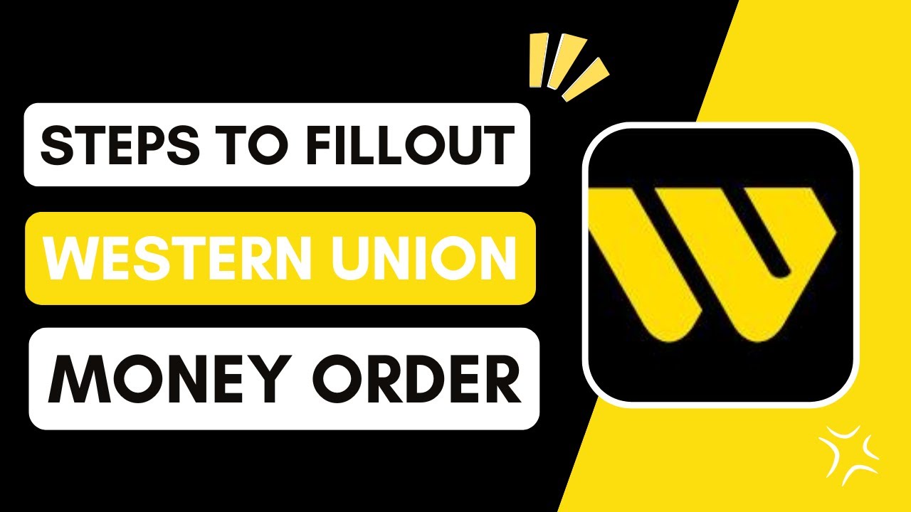 How To Fill Out Western Union Money Order - YouTube