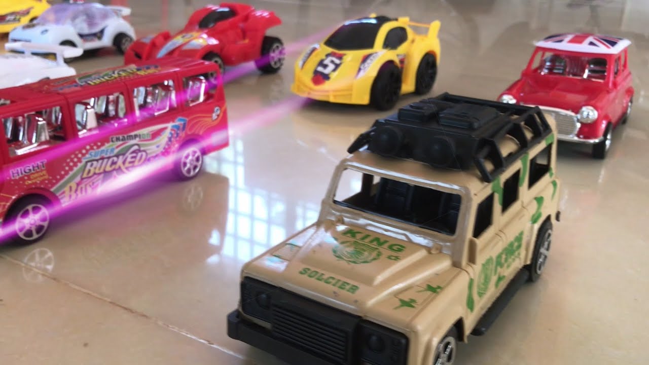 Model Toy Cars Showed. Toy Cars driving by hands. Toy Watch TV. - YouTube