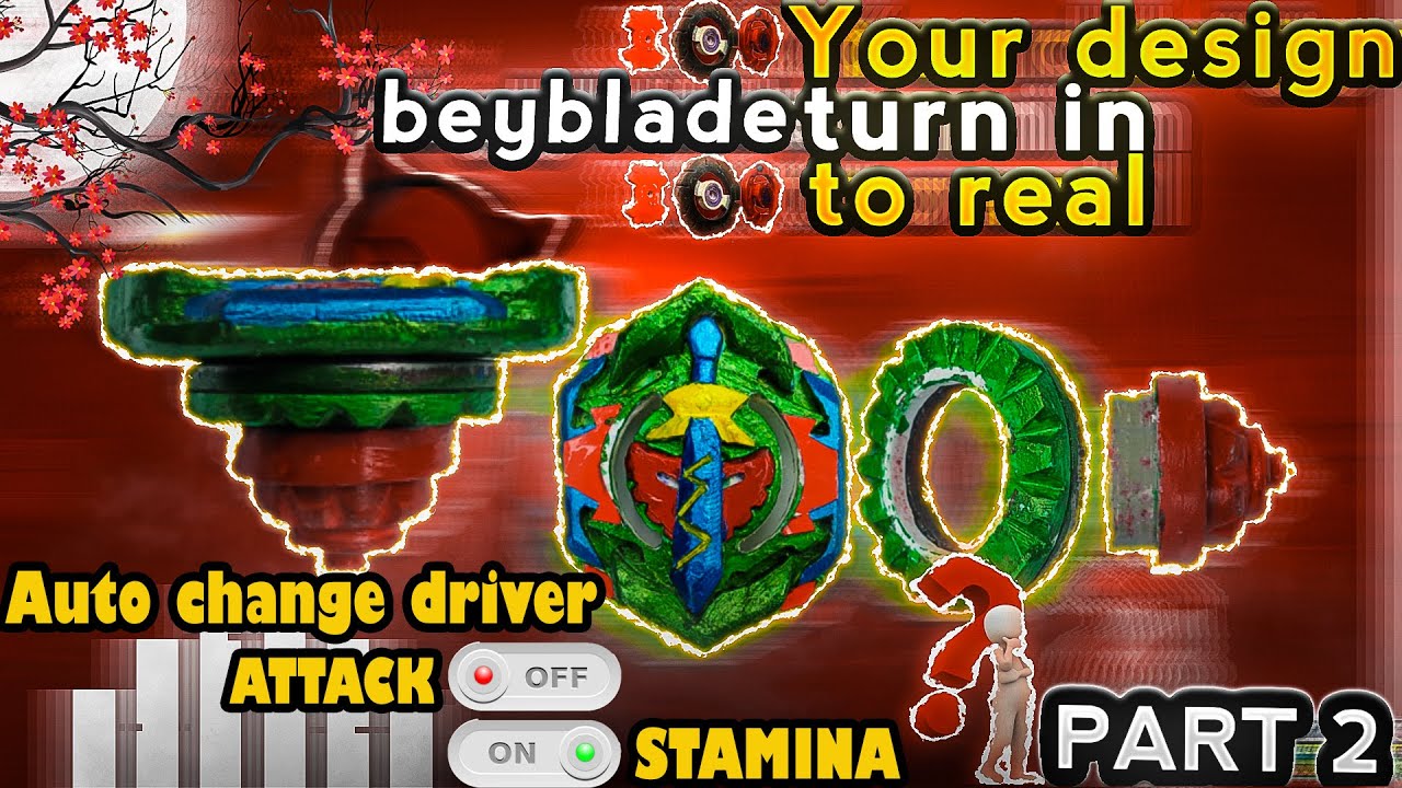 Thunder Strike fan design beyblade part 2 how to make beyblade - YouTube