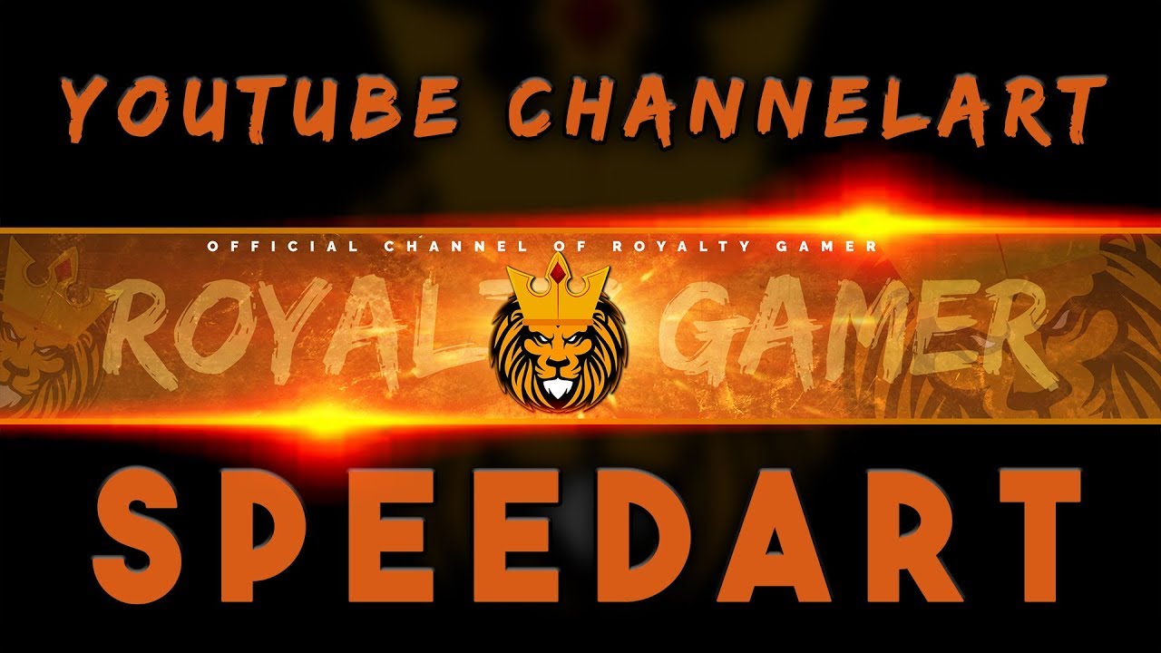Custom banner for Royalty Gamer! Photoshop Speed Art #7 - YouTube