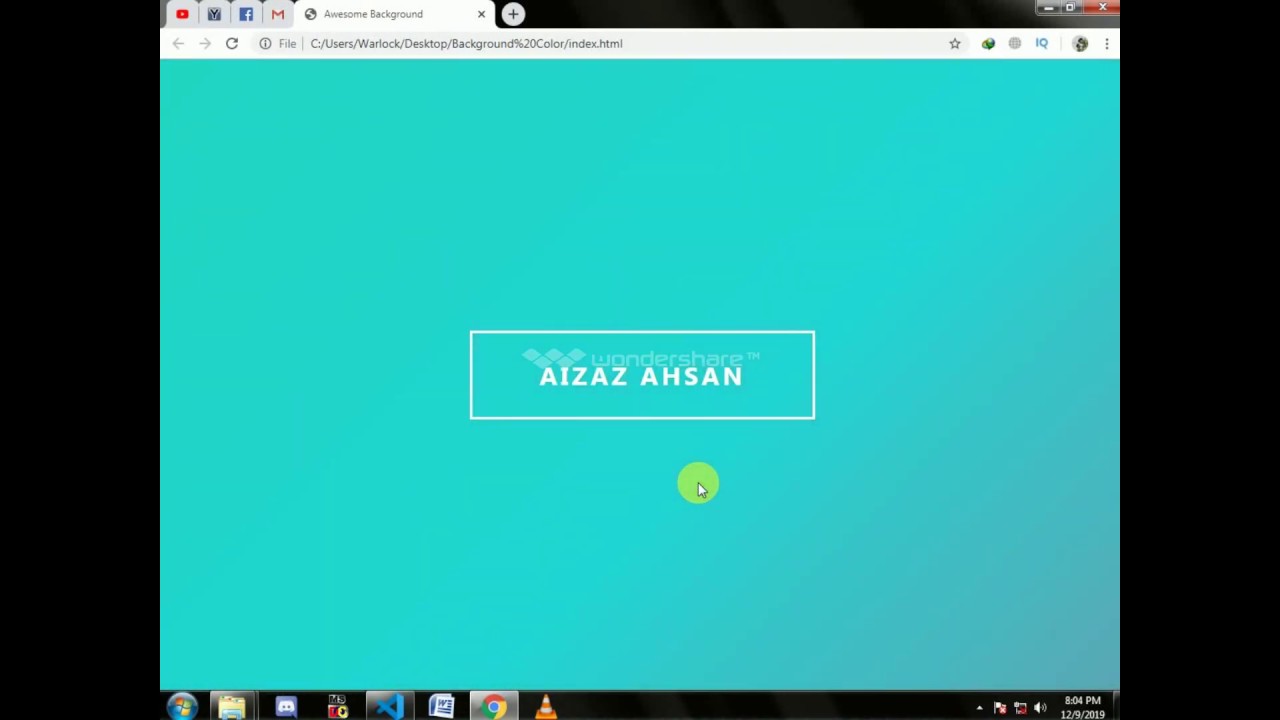 Css Animated Gradient Background Html And Css Youtube
