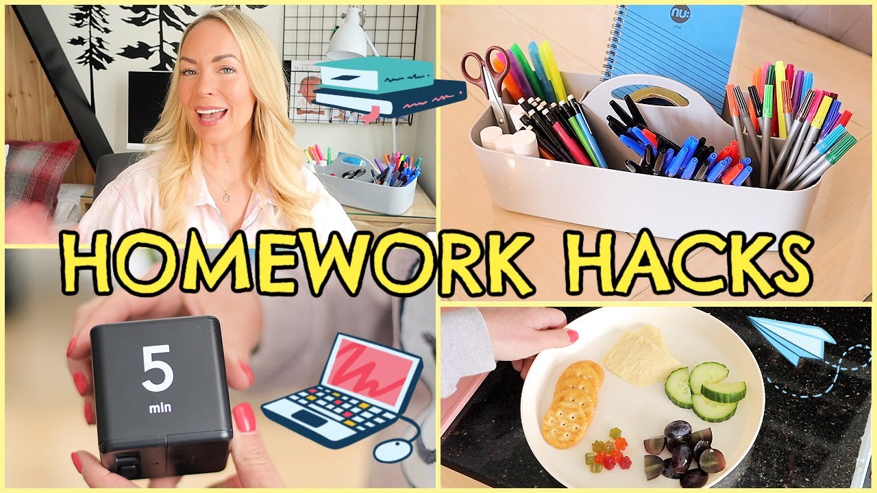 10 HOMEWORK HACKS + DIY STUDY TIPS | GET BETTER GRADES | Emily Norris ...