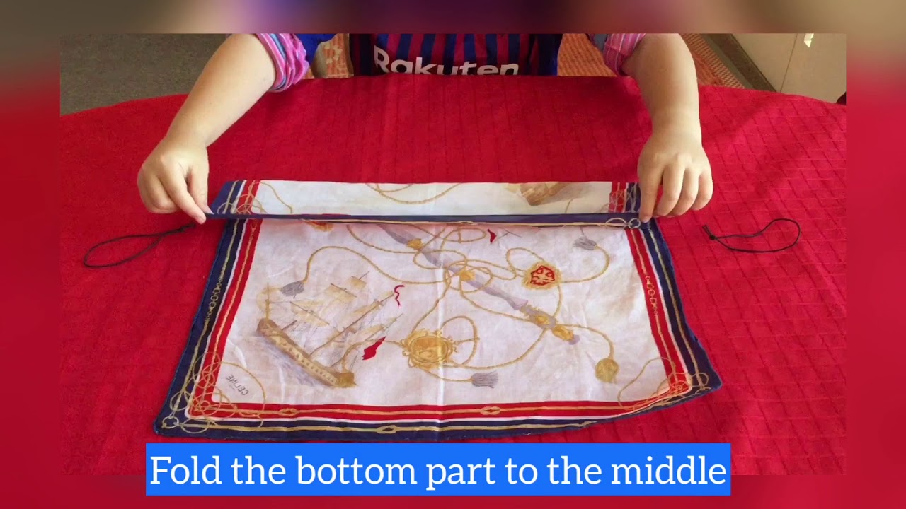 How to make a mask with a handkerchief - YouTube