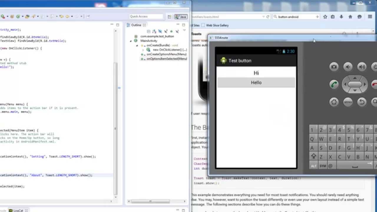 Learn Android for Microcontroller 3-ការប្រើប្រាស់ Button និង Toast ...