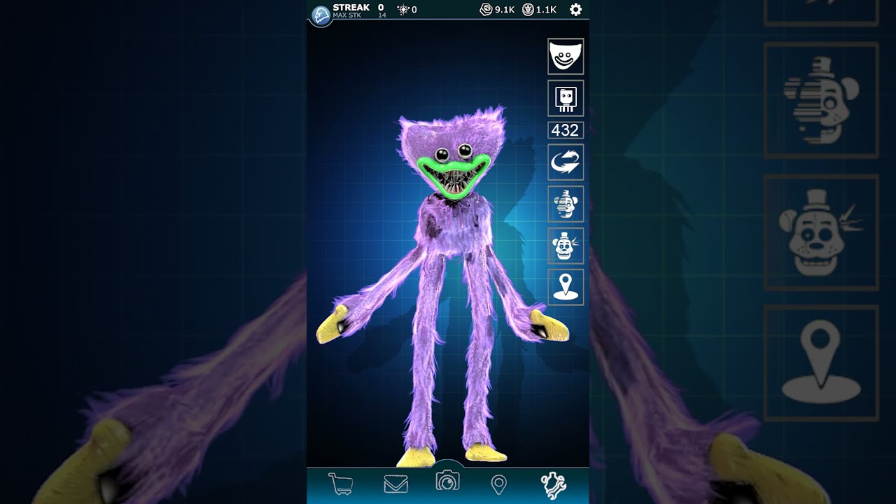 Purple Huggy Wuggy in FNaF AR - YouTube