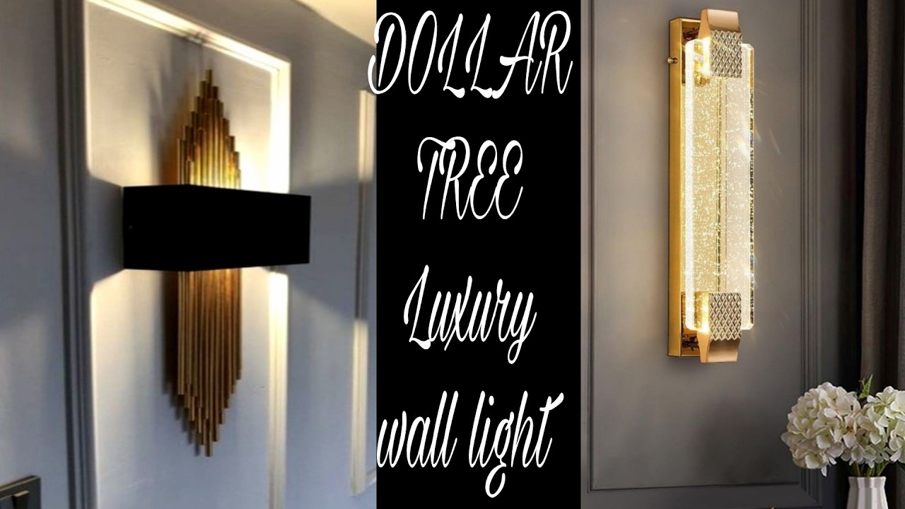 Luxury wall light using DOLLAR TREE stuff | modern wall sconce | Craft ...