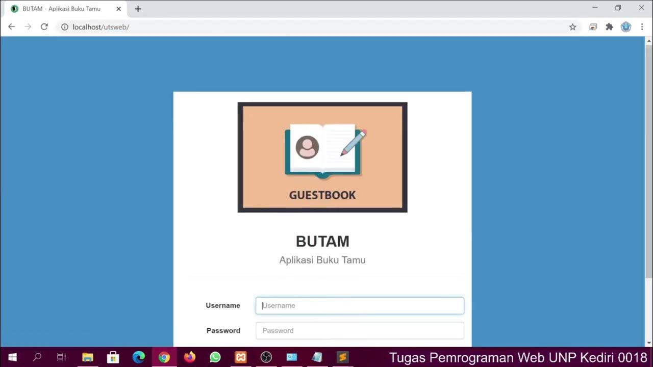 Tutorial Cara Membuat Aplikasi Buku Tamu Berbasis Web #Tanpa Database - YouTube