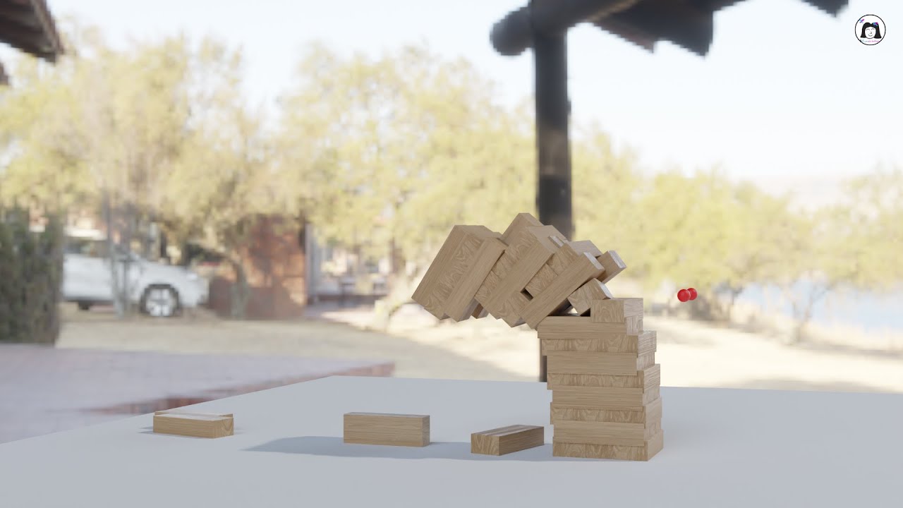 Jenga Physics Simulation Blender - YouTube