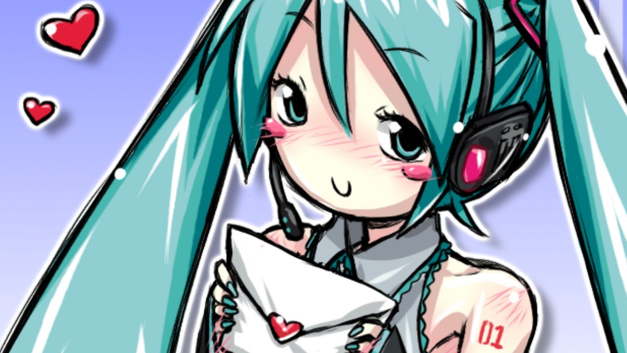 ~speedpaint~ hatsune miku - white letter - YouTube