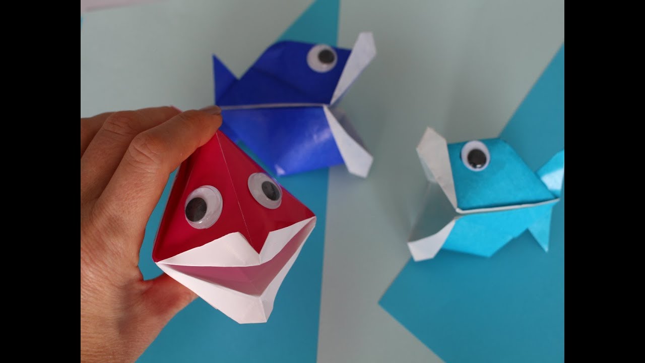 Оригами говорящая рыбка. Origami pez de papel. Paper fish. - YouTube