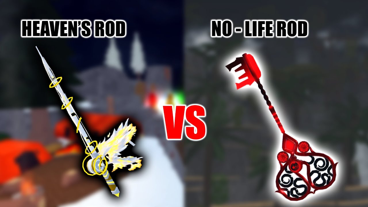 PERBANDINGAN HEAVEN'S ROD VS NO LIFE ROD! | FISCH - ROBLOX - YouTube