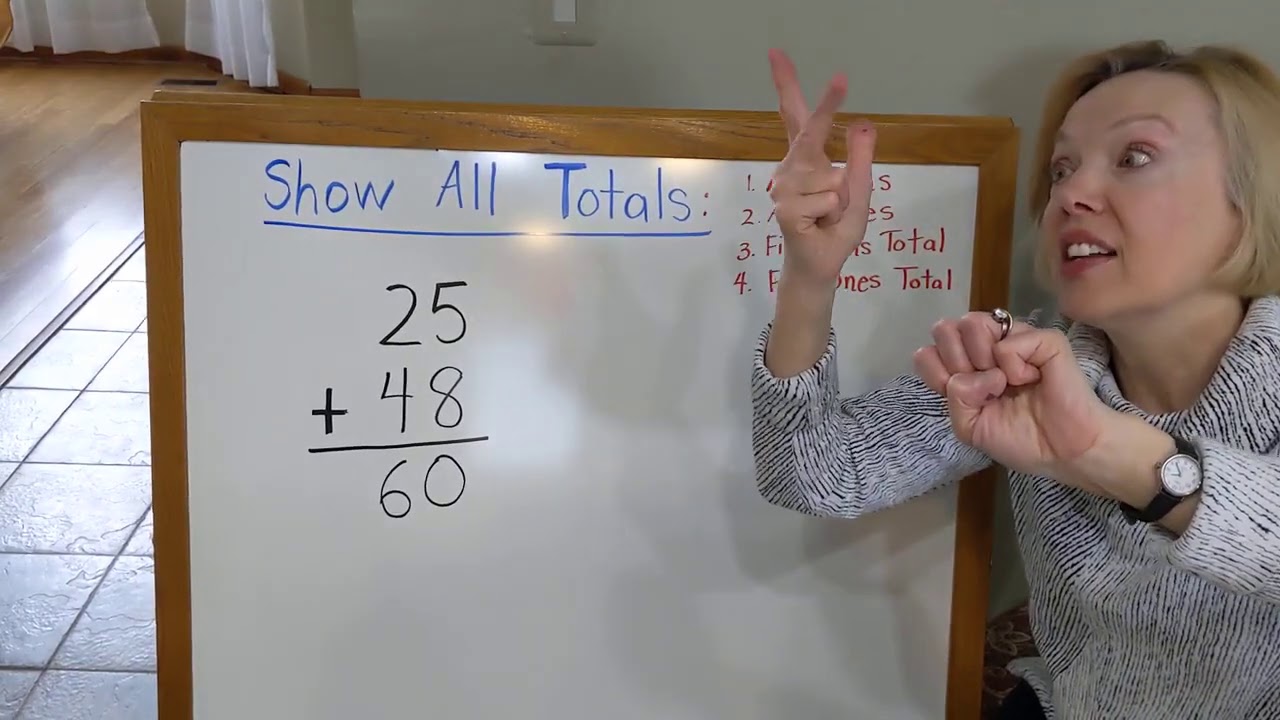 Mrs Parker's Math Demo Adding Two, Double Digit Numbers Using the Show ...