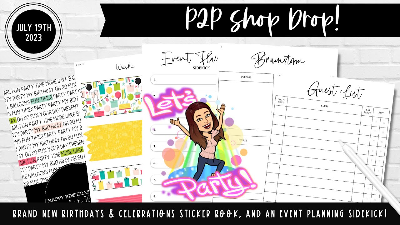 P2P Shop Drop 🥳 | Brand NEW Birthdays & Celebrations Sticker Kit AND an ...