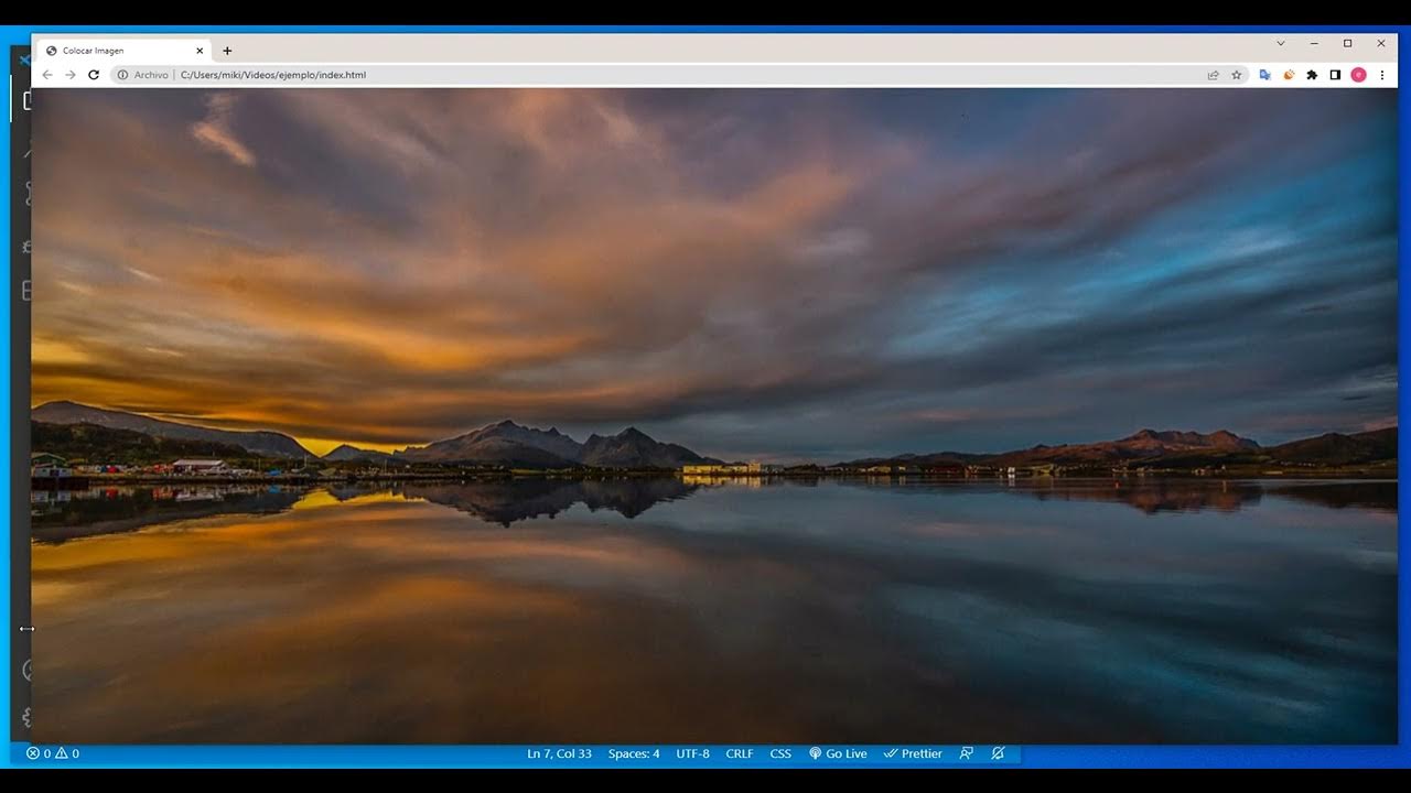 como COLOCAR una IMAGEN de FONDO en HTML (visual studio code) 😱 - YouTube