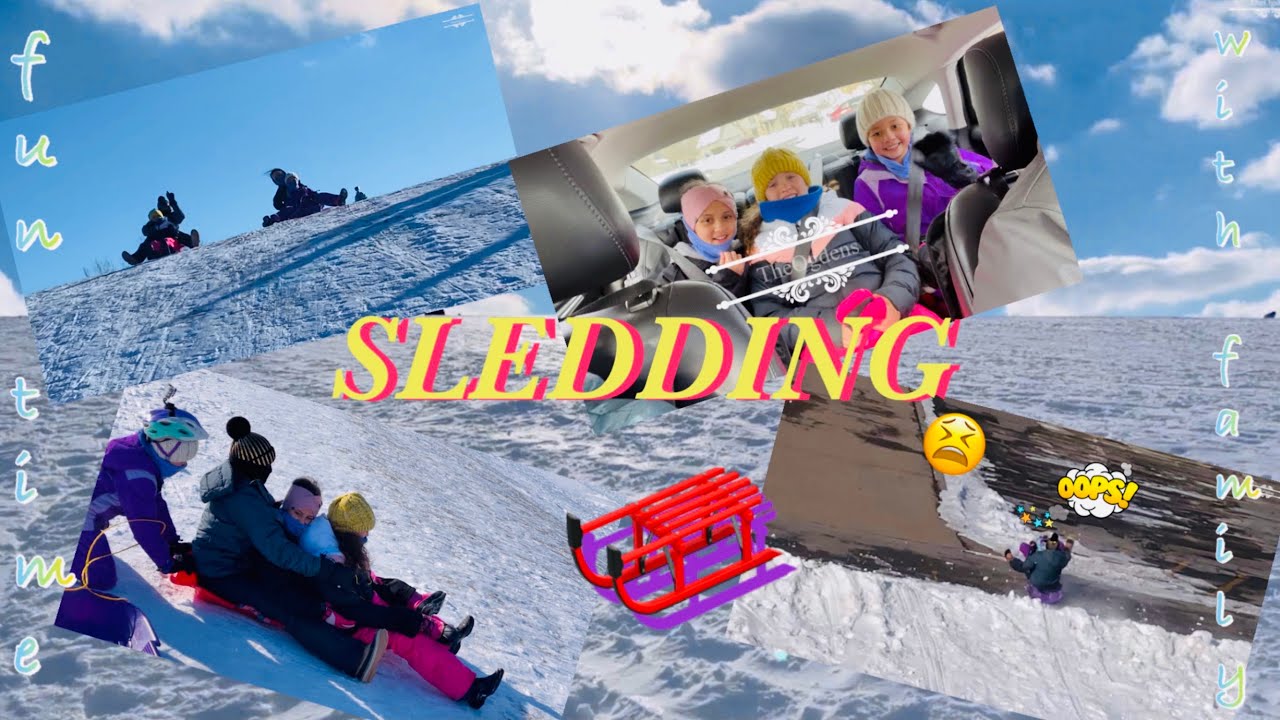 Sledding With The Girls/First Time Sledding This Winter/Windy & Cold ...