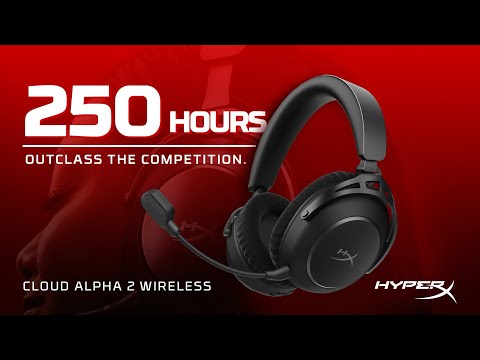 HYPERX CLOUD ALPHA 2 WIRELESS HEADSET | 250 HOURS ON A SINGLE CHARGE