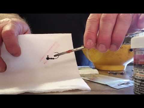 Powder coating small jig heads - YouTube
