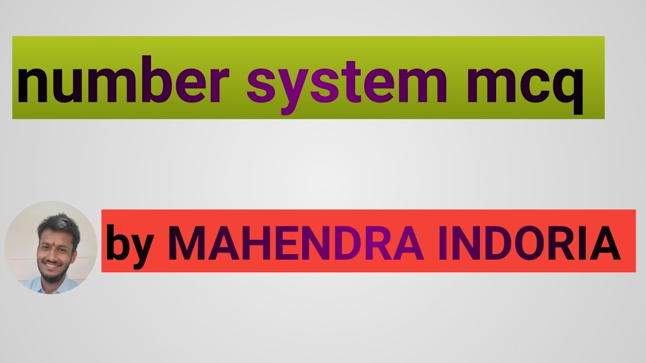 number system|number system mcq - YouTube