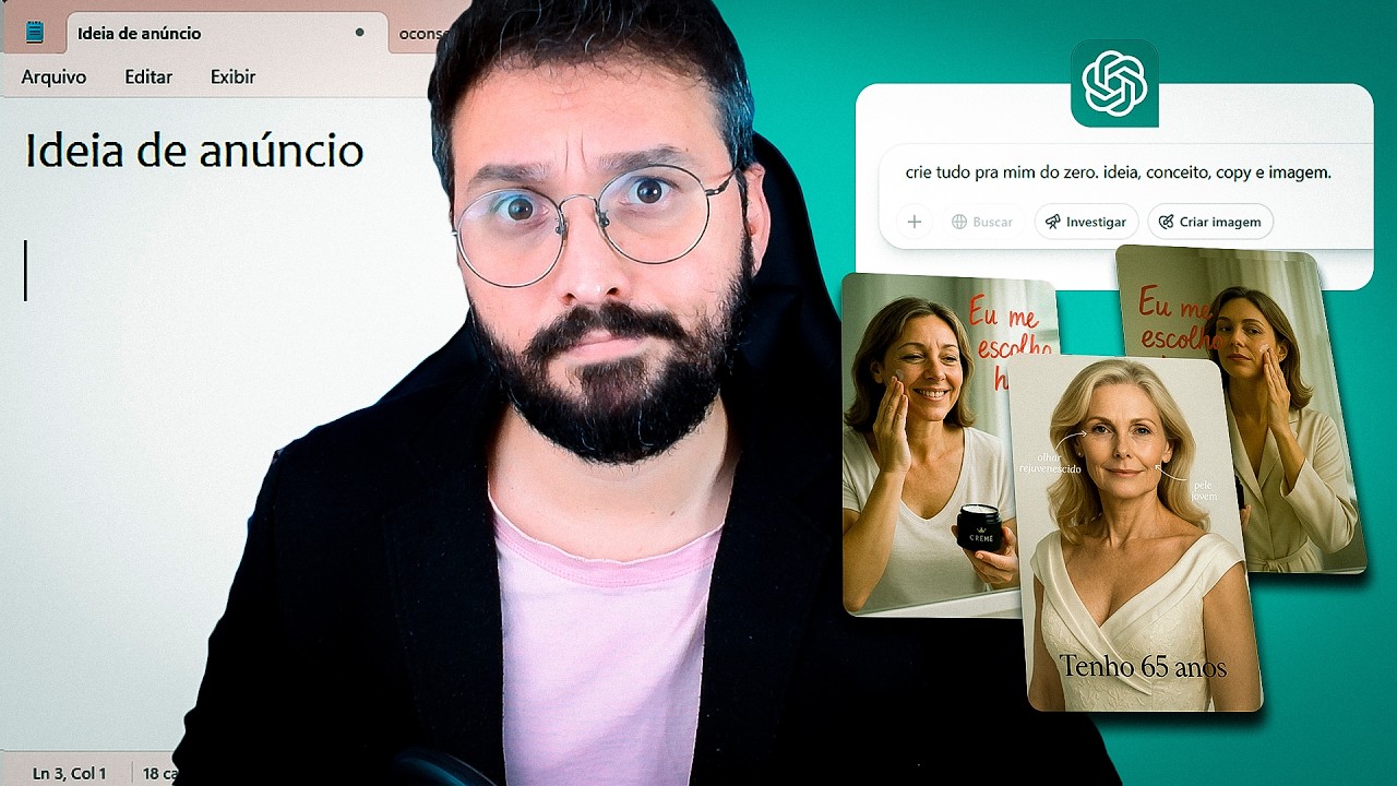 Sem Equipe, Sem Ideia. Só EU + IA Criando do Zero um Anúncio - YouTube