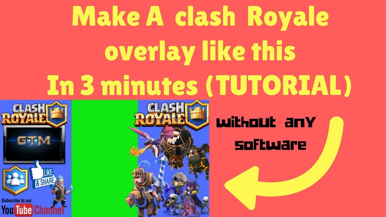 How to make your own clash royale overlay - YouTube