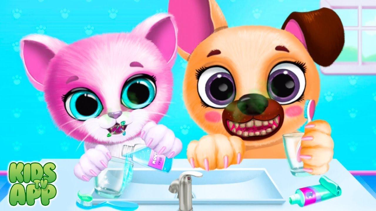 Fun Pet Care Kiki & Fifi Animal Friends! - Bath Time, Dress Up - Animal ...