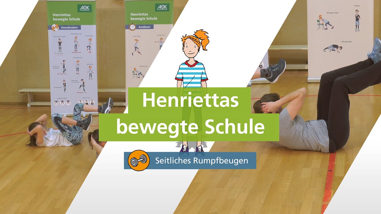 Seitliches Rumpfbeugen mit „Henriettas bewegte Schule“ - YouTube