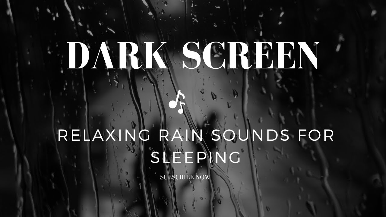 RELAXING Rain Sounds for Sleeping Black Screen Stress Relief, Fall ...