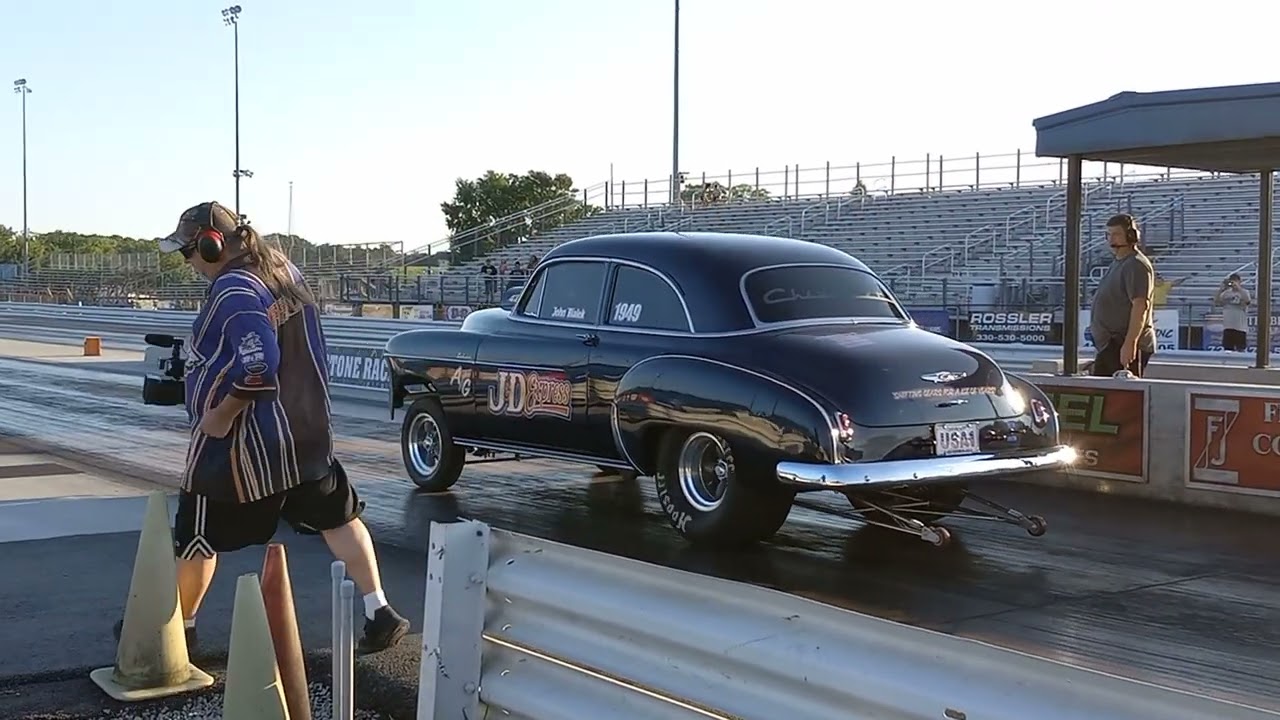 John Bialek 1949 Chevy Gasser Keystone 9-9-22 - YouTube