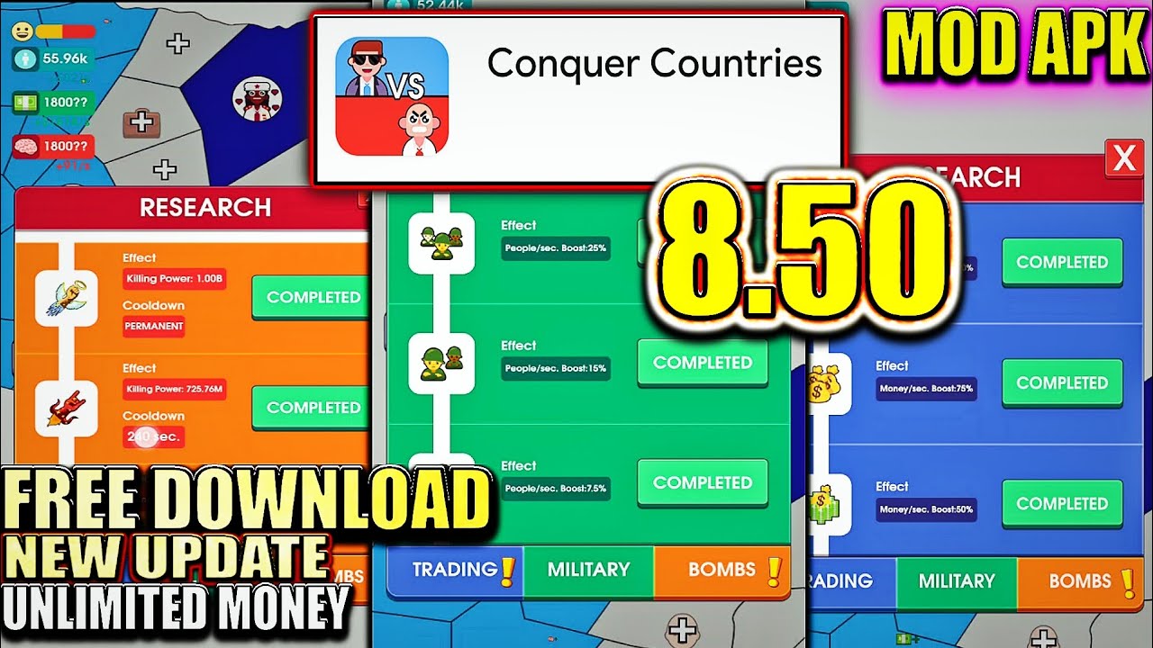 Conquer Countries 8.50 Mod Apk Unlimited Money | New Update 2024 | Free ...