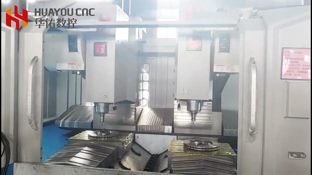 2 spindles machining centers, double/dual/twin spindle VMC, - YouTube