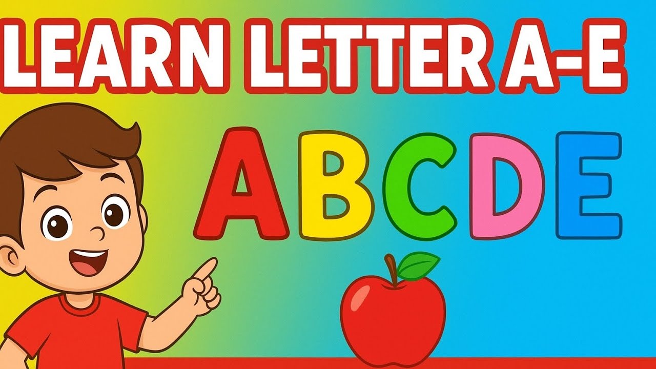 चलो सीखें Letter A-E |ABCLearning Part-1 Learn Alphabet A-E in Hindi | Kids Fun Learning - YouTube