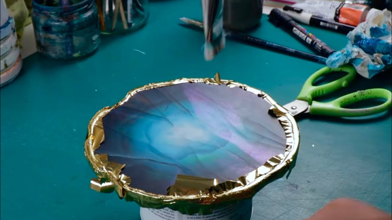 PAINTING A GEM ? | jewellery inspired Abstract art - YouTube