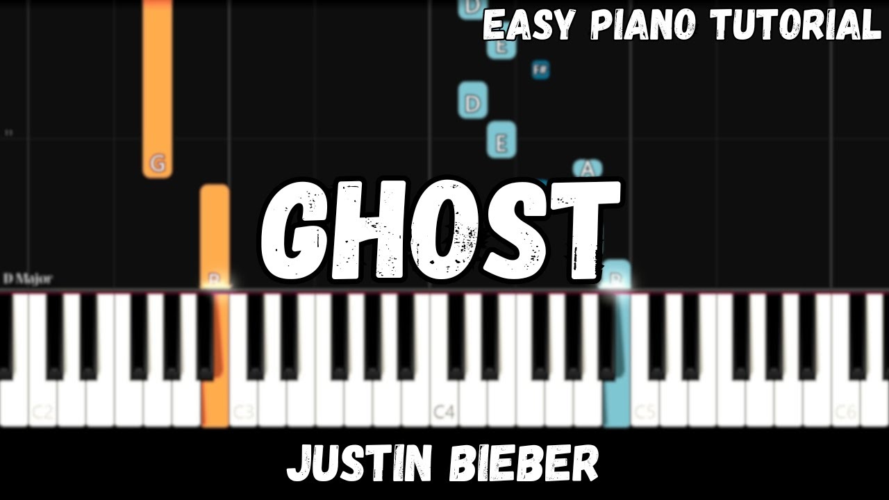 Justin Bieber - Ghost (Easy Piano Tutorial) - YouTube
