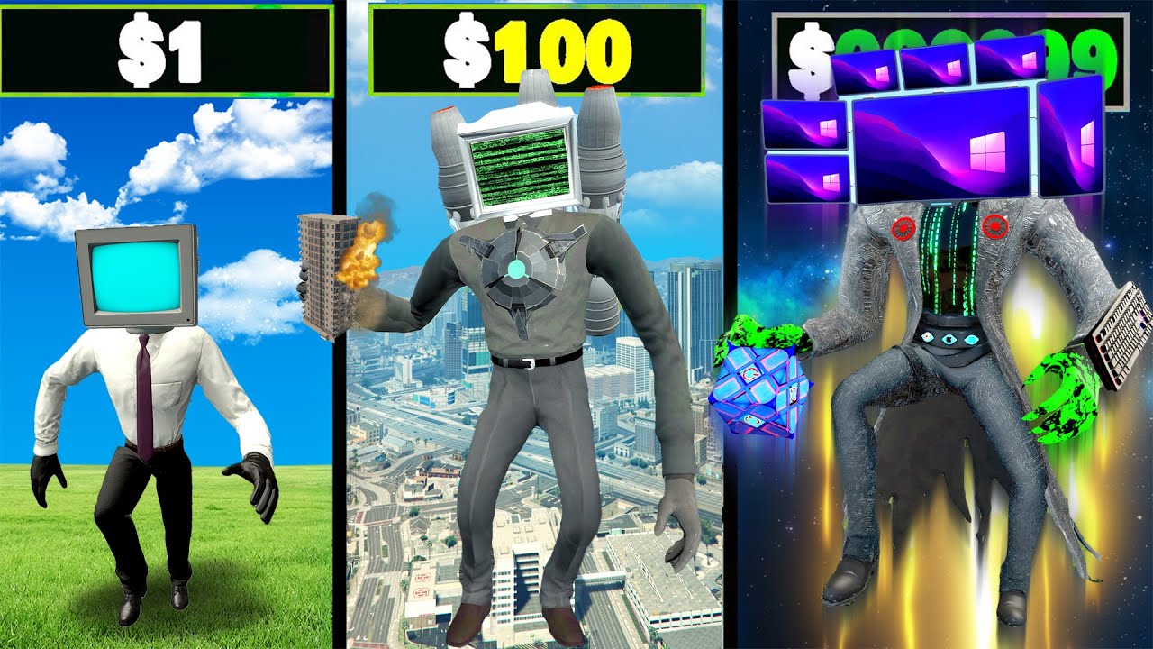 $1 COMPUTER MAN to $1,000,000,000 in GTA 5 - YouTube