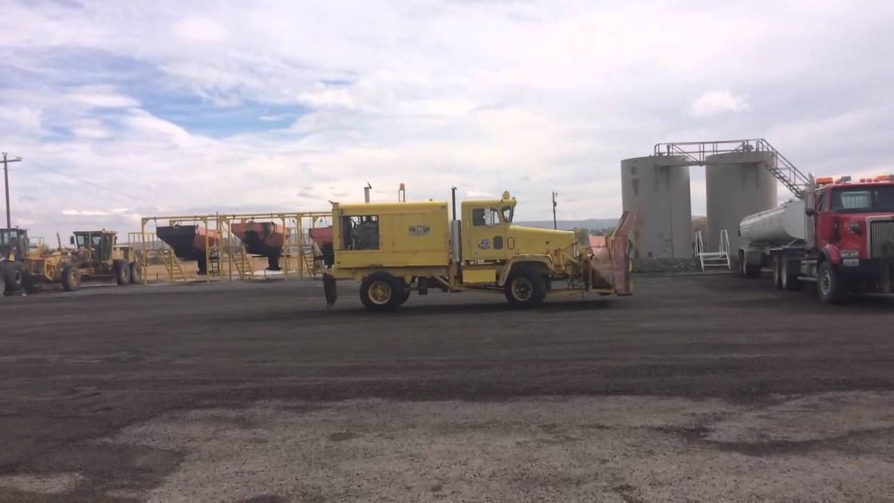 1972 FWD Snogo Rotary Plow Truck - YouTube