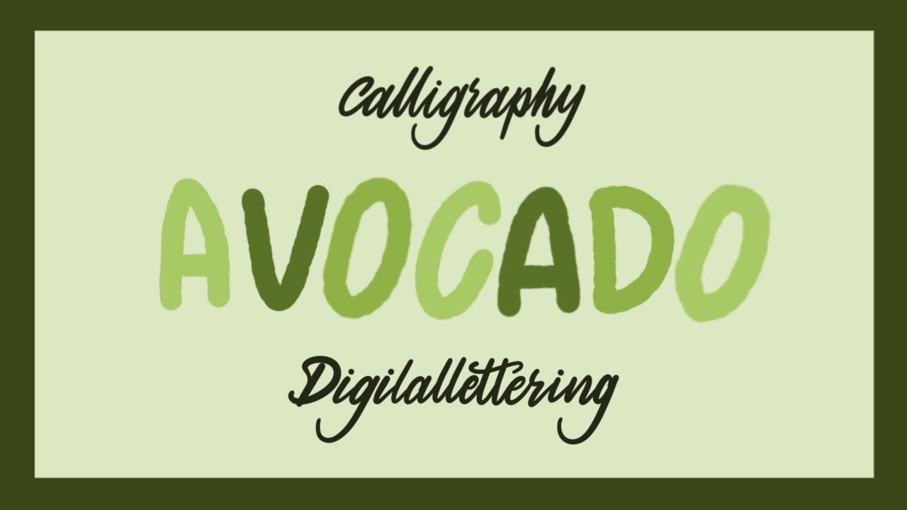 [Procreate] 디지털 캘리그라피 아보카도 쓰기 Avocado Calligraphy & Digital Lettering ...