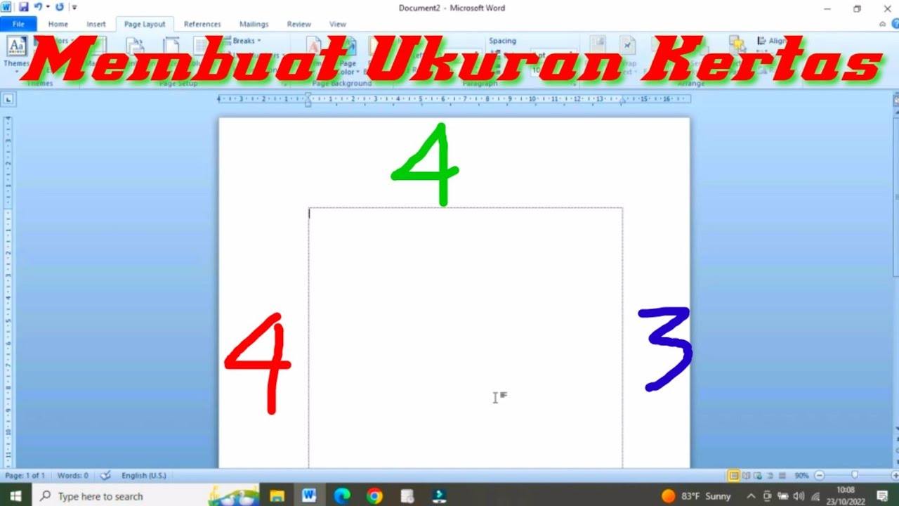 Mengatur Ukuran Kertas Word|| Format A4 Skripsi - YouTube