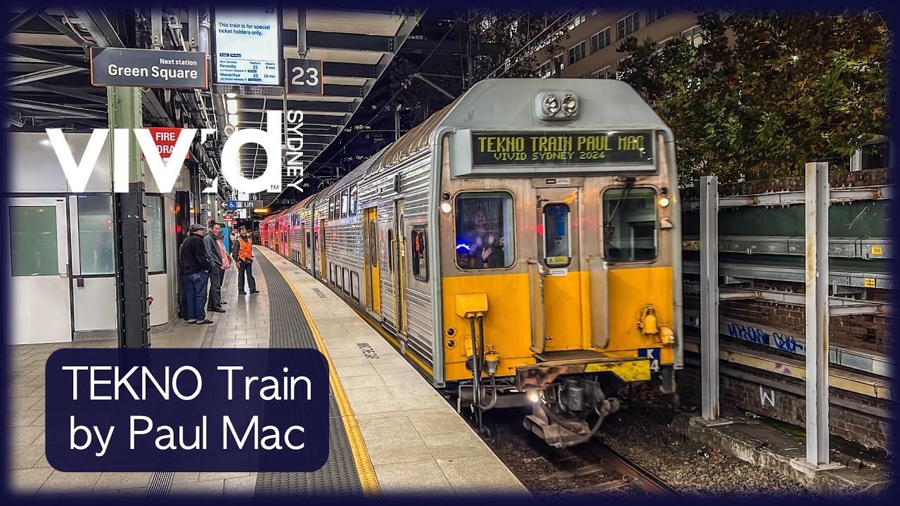 Transport for Sydney Vlog 818: TEKNO Train by Paul Mac - VIVID Sydney ...