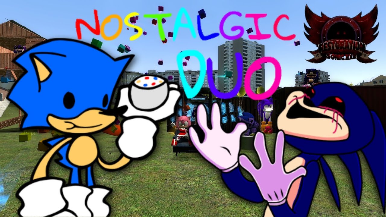 FNF | Restoration of Sonic.exe - NOSTALGIC DUO gameplay (No Misses ...